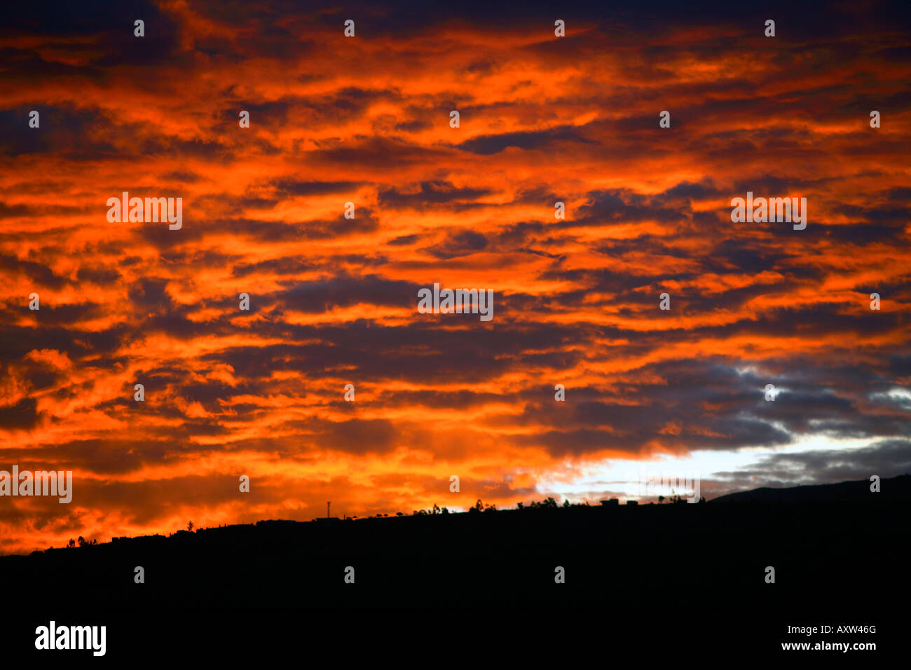 Sunset over the Ecuadorian Andes Stock Photo - Alamy