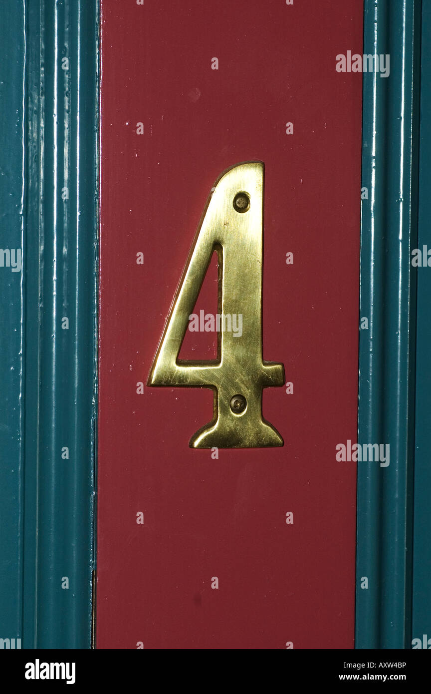 Number 4 door hi-res stock photography and images - Alamy