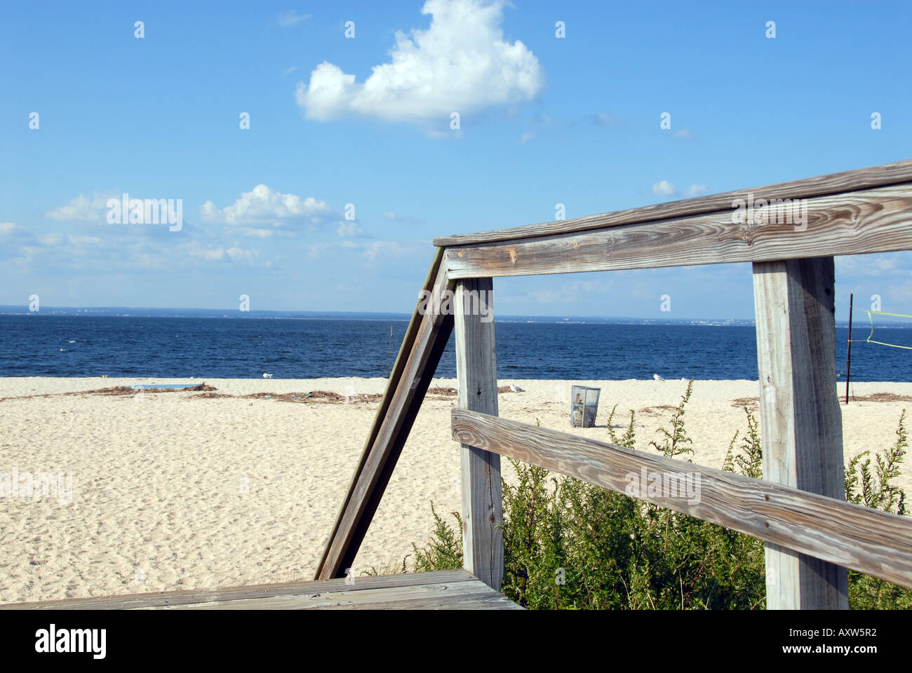 Beach from Steps Stock Photo - Alamy