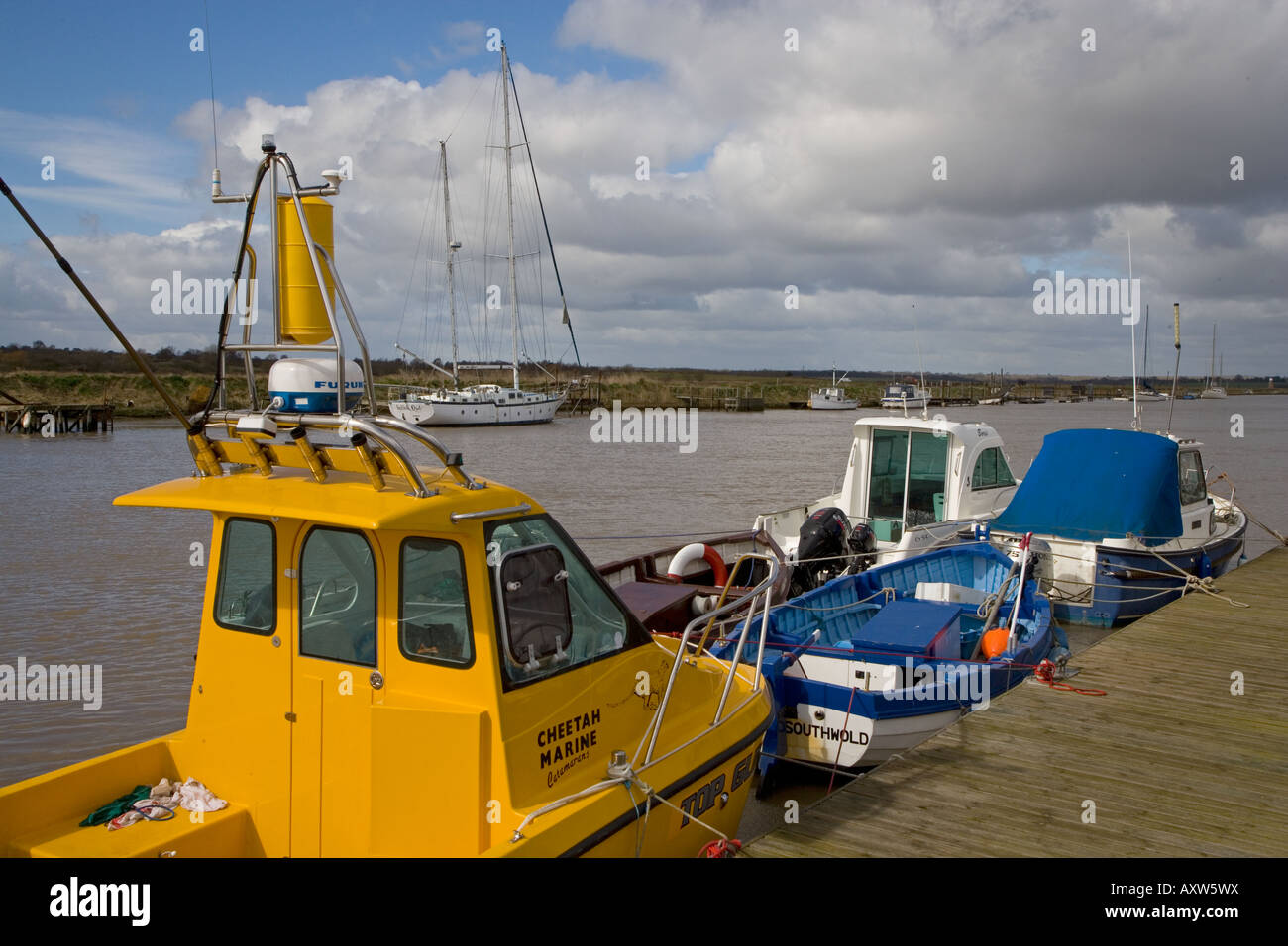 River Blyth Southwold Suffolk UK March Stock Photo - Alamy
