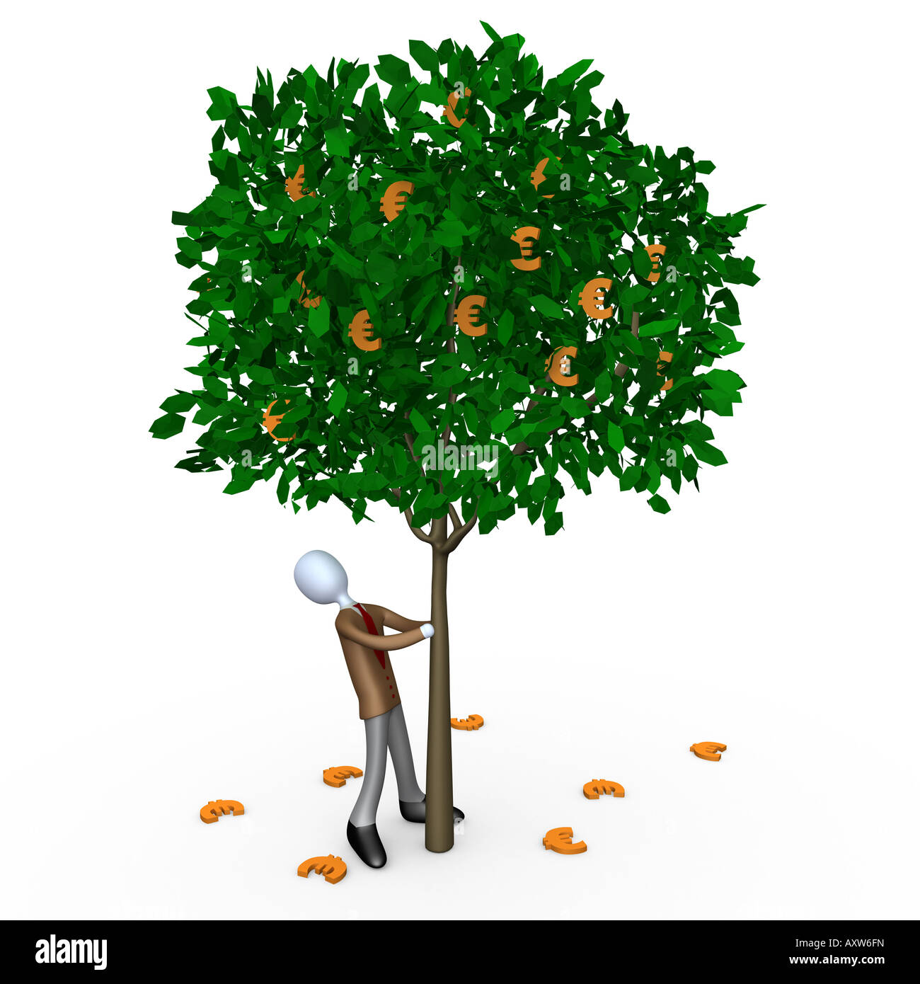 3d money tree euro hi-res stock photography and images - Alamy
