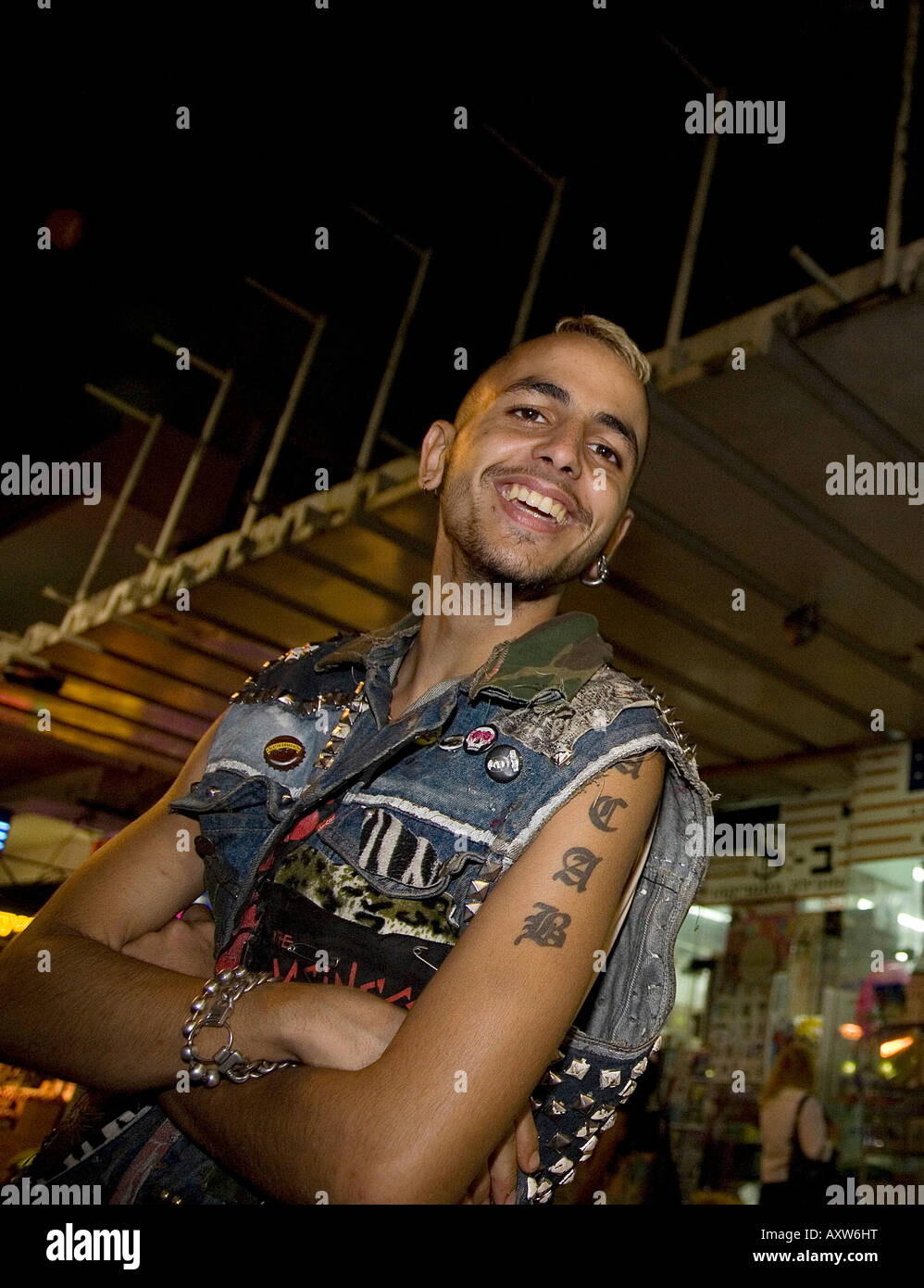 A punk boy looking to the camera, Israel Tel Aviv 2007 Stock Photo - Alamy
