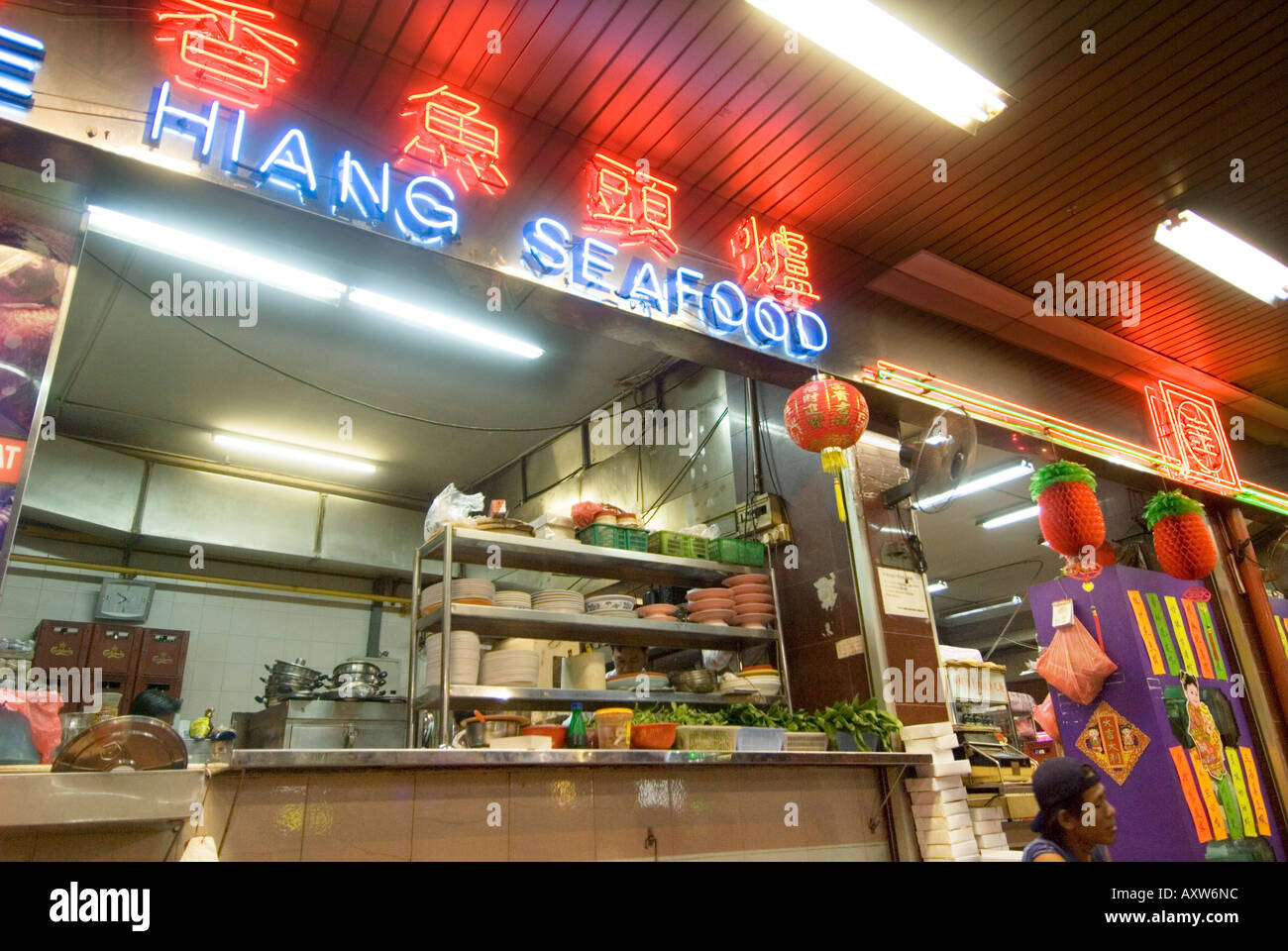 street scene road roadside restaurant in LITTLE INDIA SINGAPORE asia ...