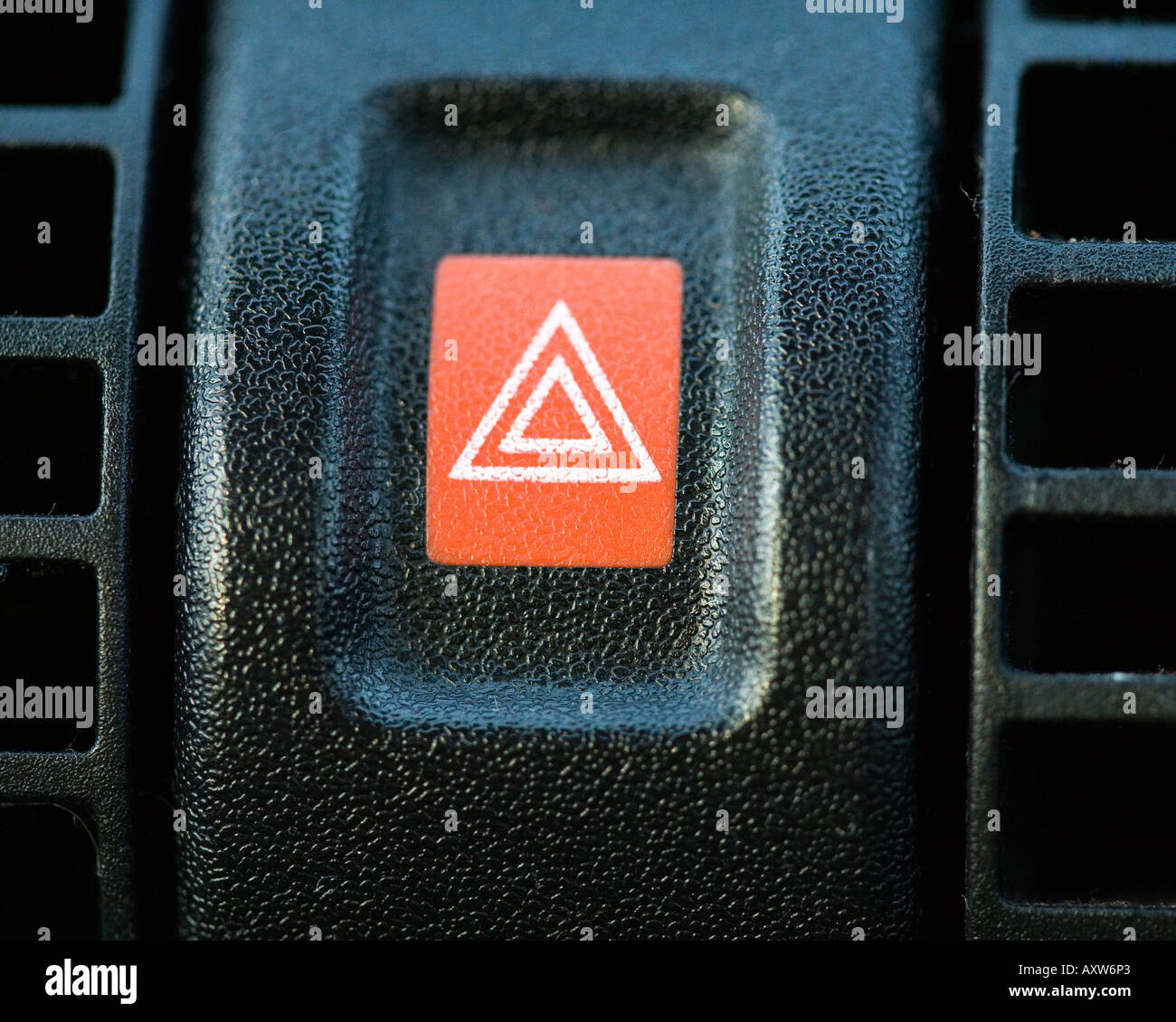 triangular triangle hazard lights button Stock Photo - Alamy