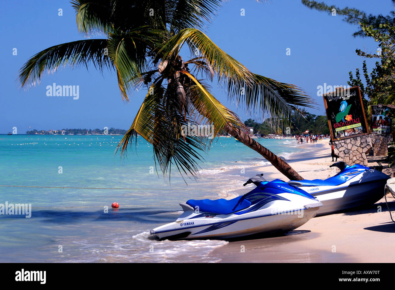 Seven Mile Beach Negril Jamaica Stock Photo - Alamy