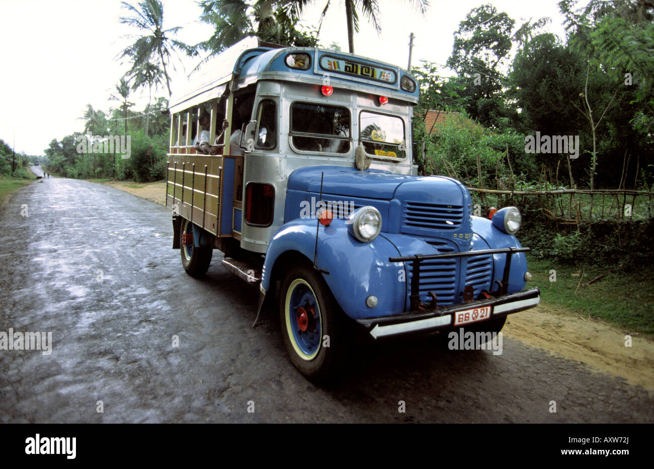 Sri Lanka Tangalle transport Old Dodge local bus Stock Photo: 16921097 ...