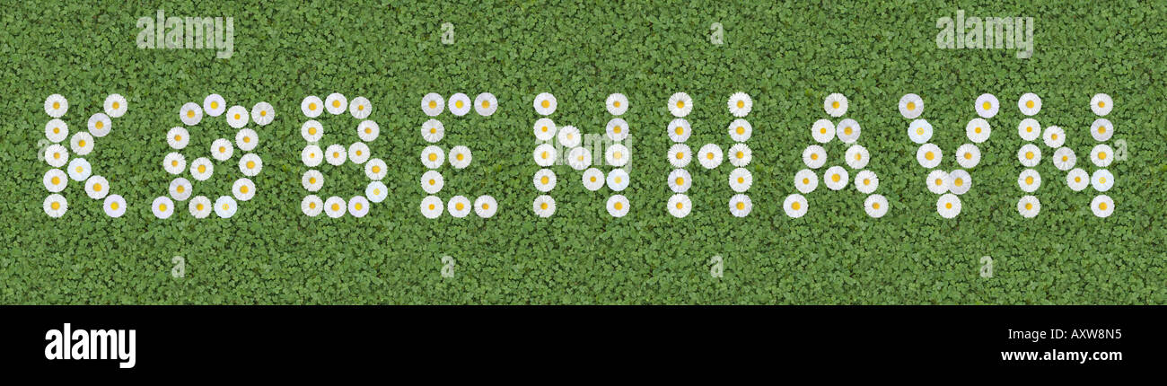 the capital city of Copenhagen in danish language Stock Photo - Alamy