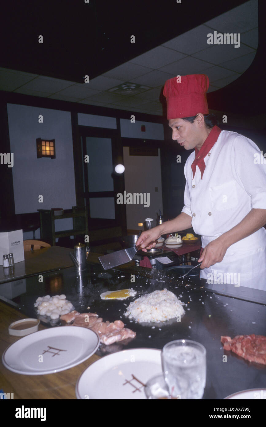 Chef in Japanese Restaurant Stock Photo - Alamy