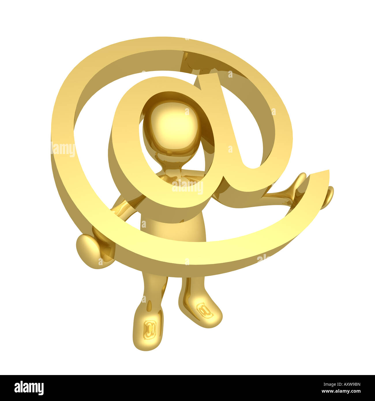 3d golden email symbol Cut Out Stock Images & Pictures - Alamy