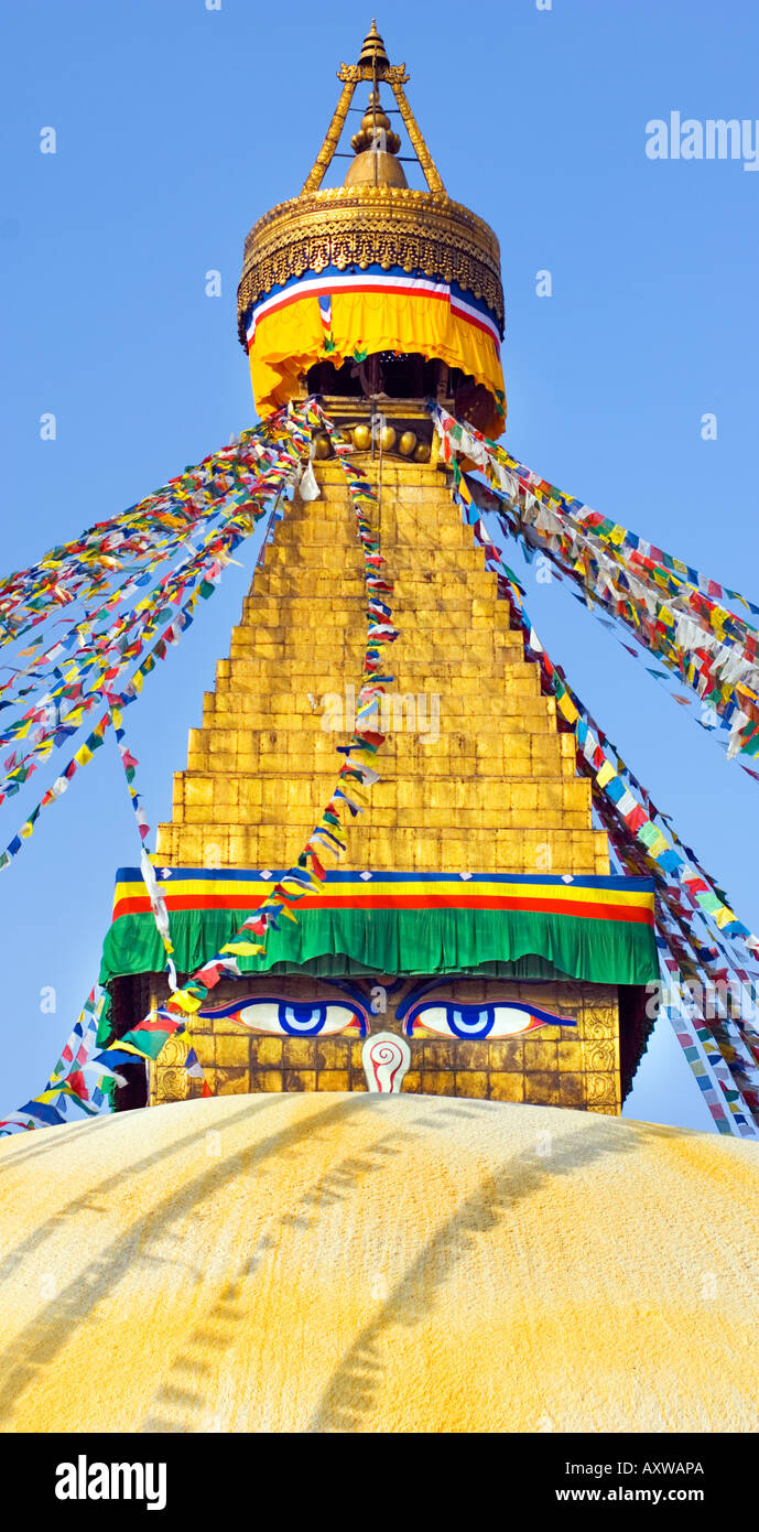 STUPA of Bodhnath Bodnath Boudhanath largest Buddhist stupa Nepal ...