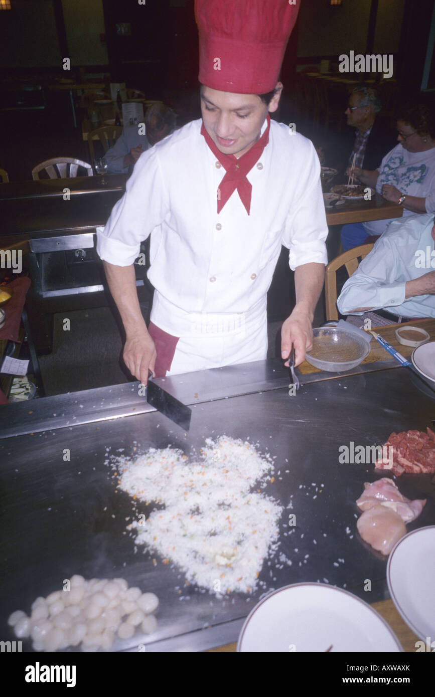 Chef in Japanese Restaurant Stock Photo - Alamy
