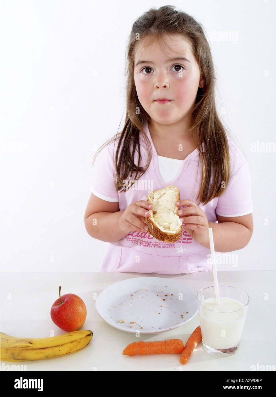 girl at breakfast Stock Photo - Alamy