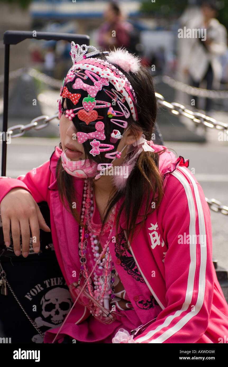 Girl in Pink - Harajuku District, Tokyo, Japan Stock Photo - Alamy