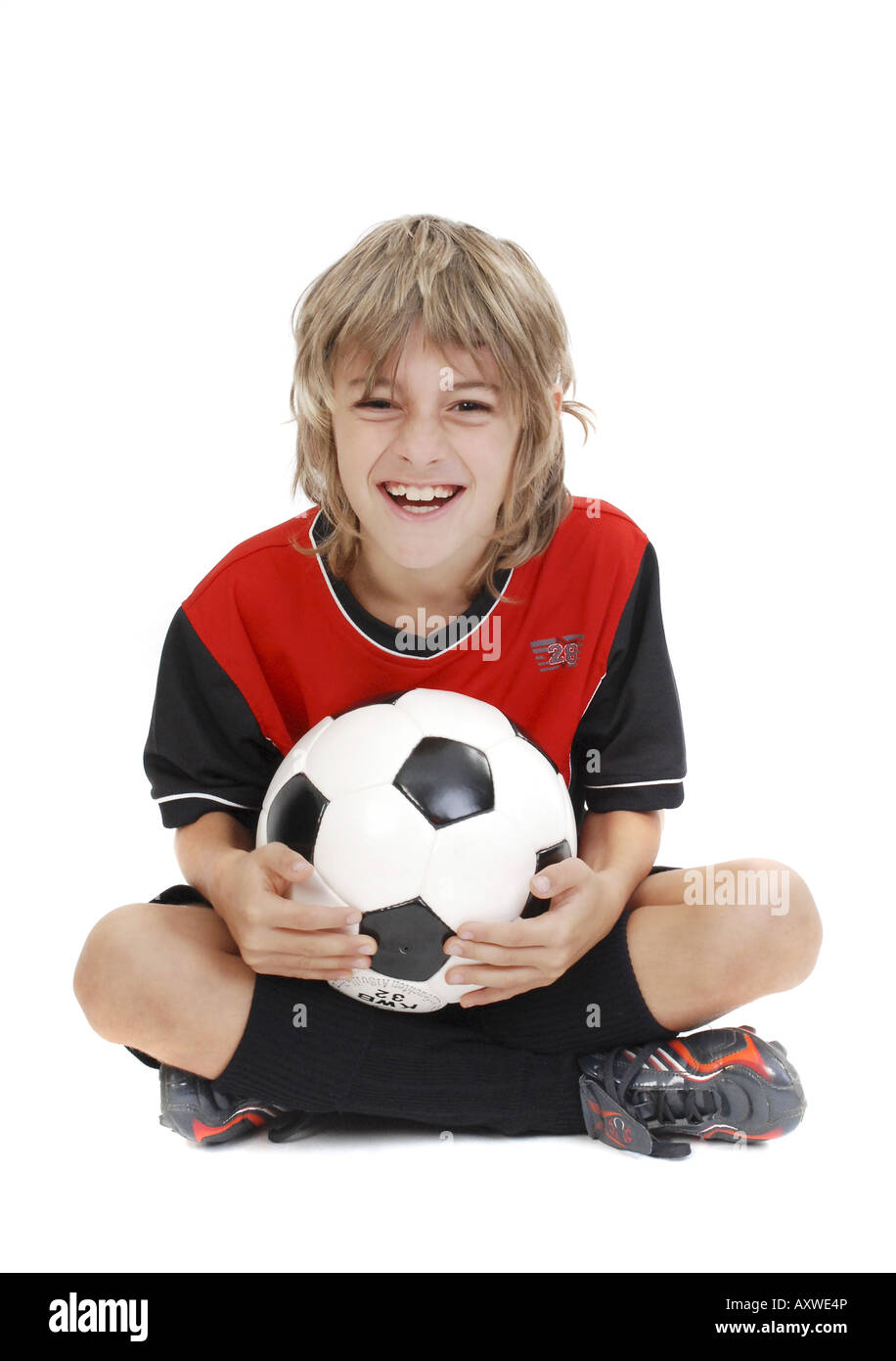 boy with a football Stock Photo - Alamy