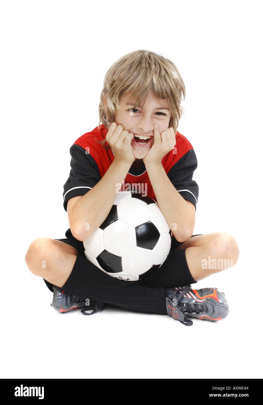 boy with a football Stock Photo - Alamy