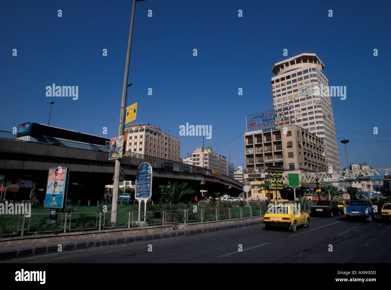 Traffic in city centre Damscus Syria Stock Photo - Alamy