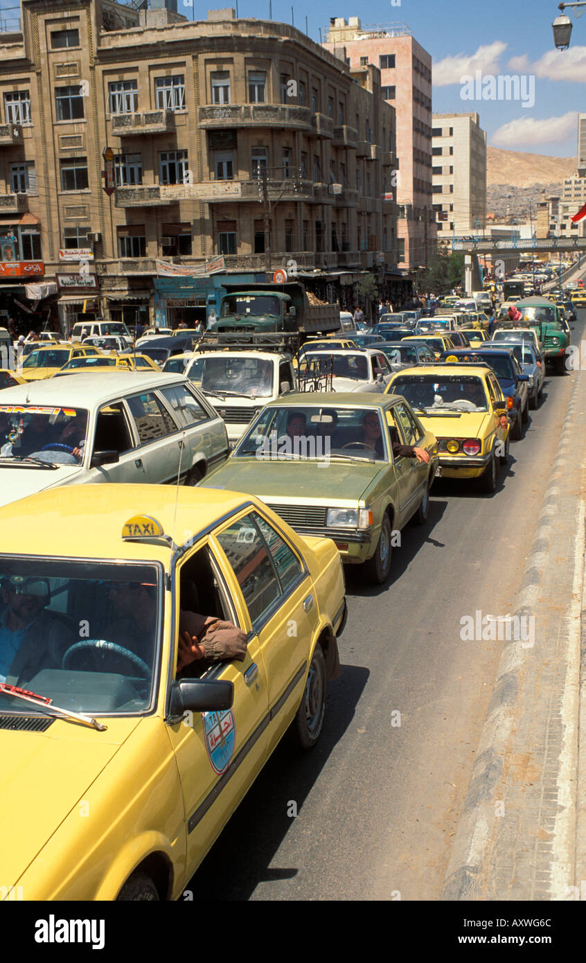 Traffic jam Damascus Syria Stock Photo - Alamy