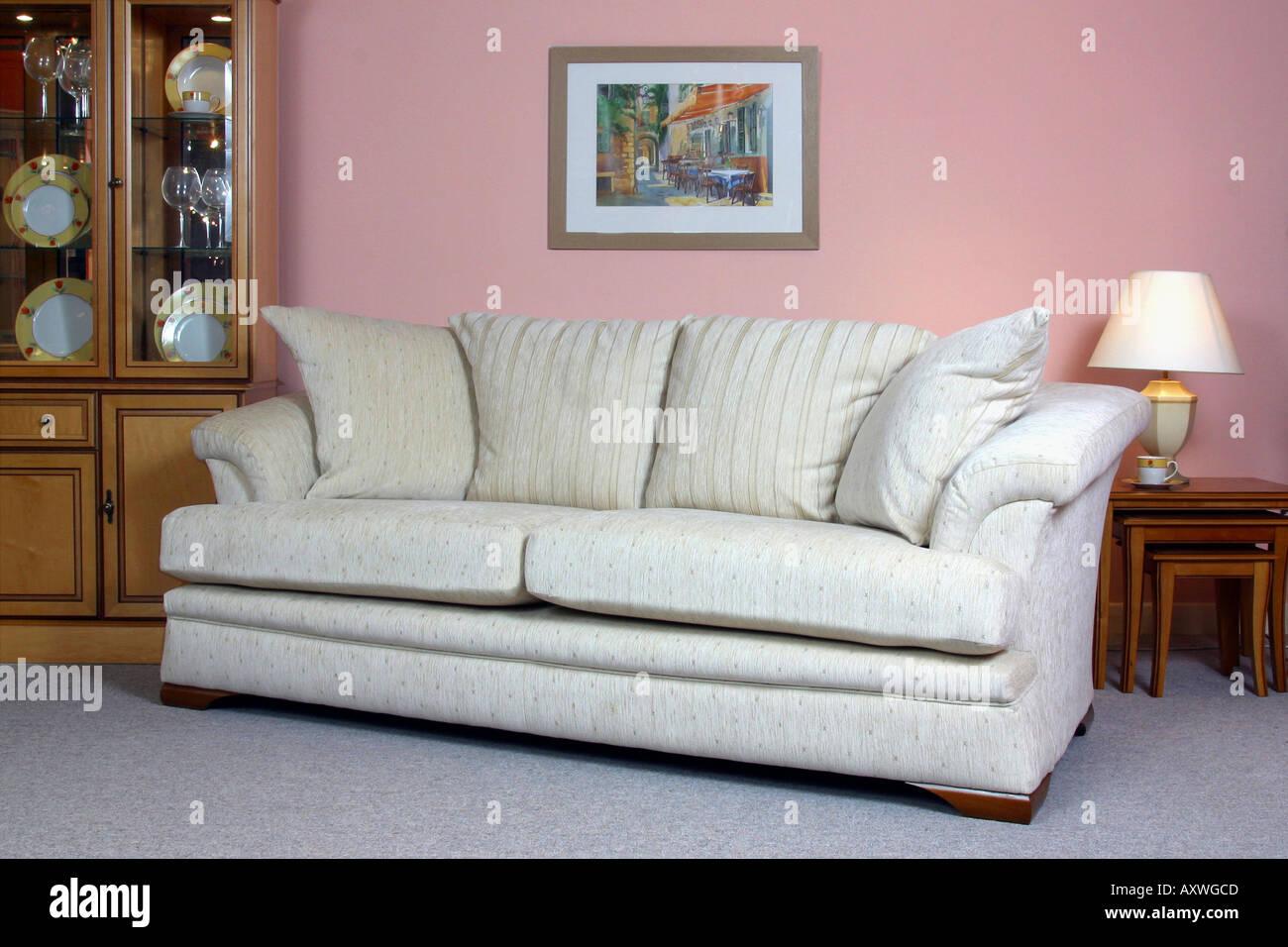 3 seater Settee Stock Photo - Alamy