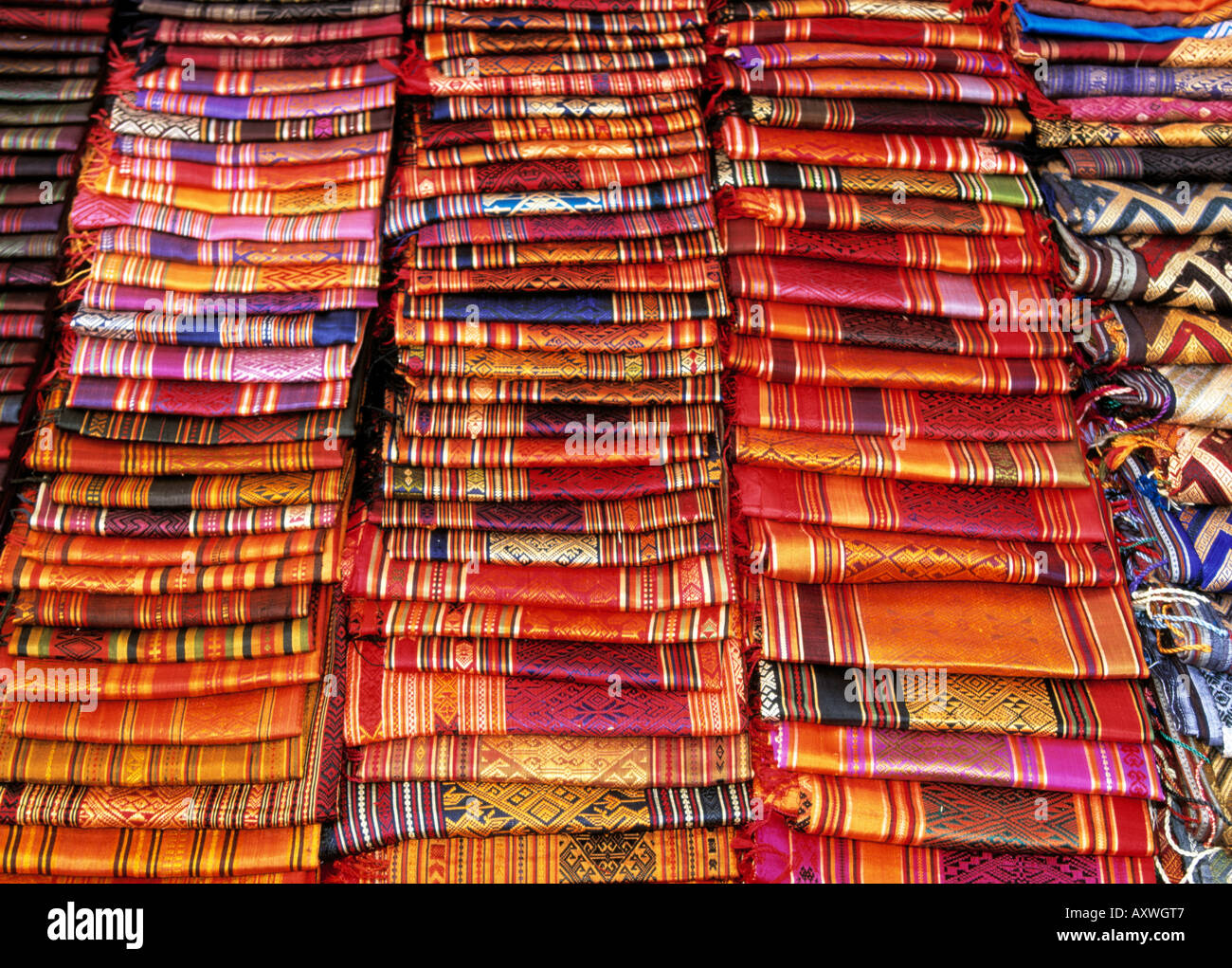Colourful display of silks hi-res stock photography and images - Alamy