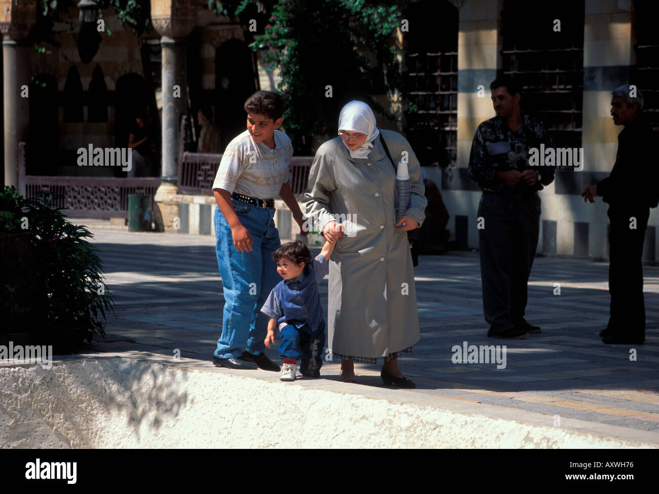 Family visiting Azem Palace Damascus Syria Stock Photo - Alamy