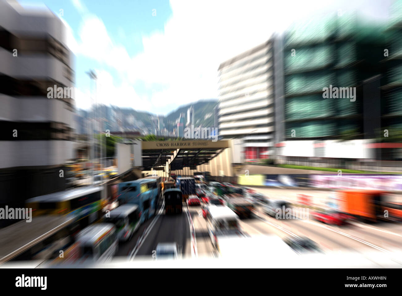 Cross Harbour Tunnel, Hong Kong Stock Photo - Alamy