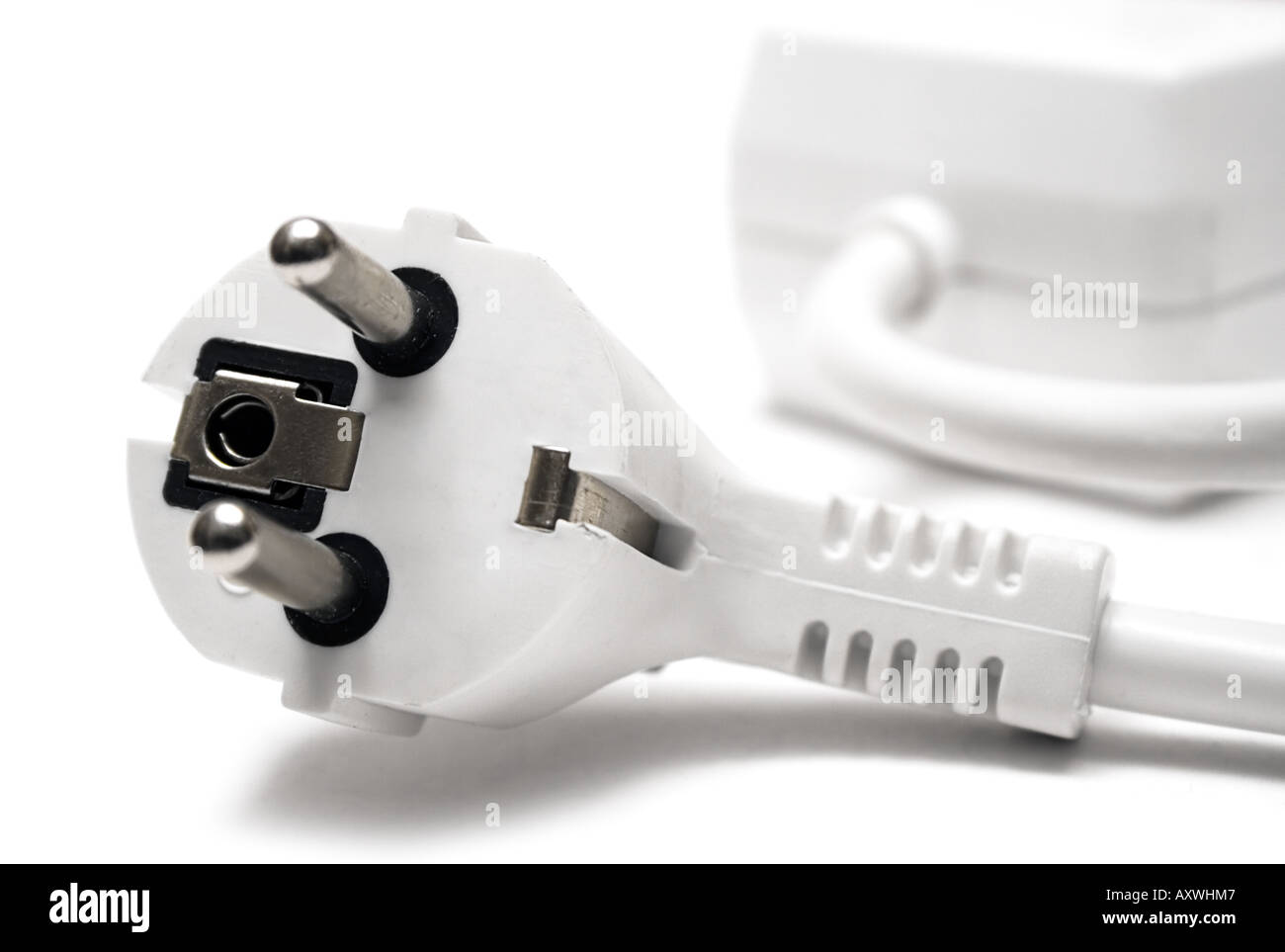 White Extension Plug Stock Photo - Alamy