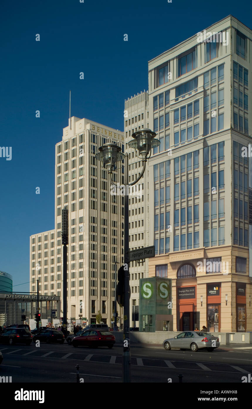 Berlin. Leipziger Platz with view onto Potsdamer Platz Stock Photo - Alamy