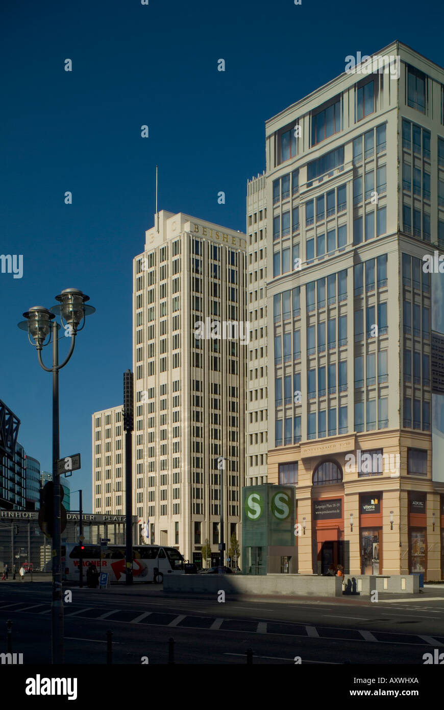 Berlin. Leipziger Platz with view onto Potsdamer Platz Stock Photo - Alamy