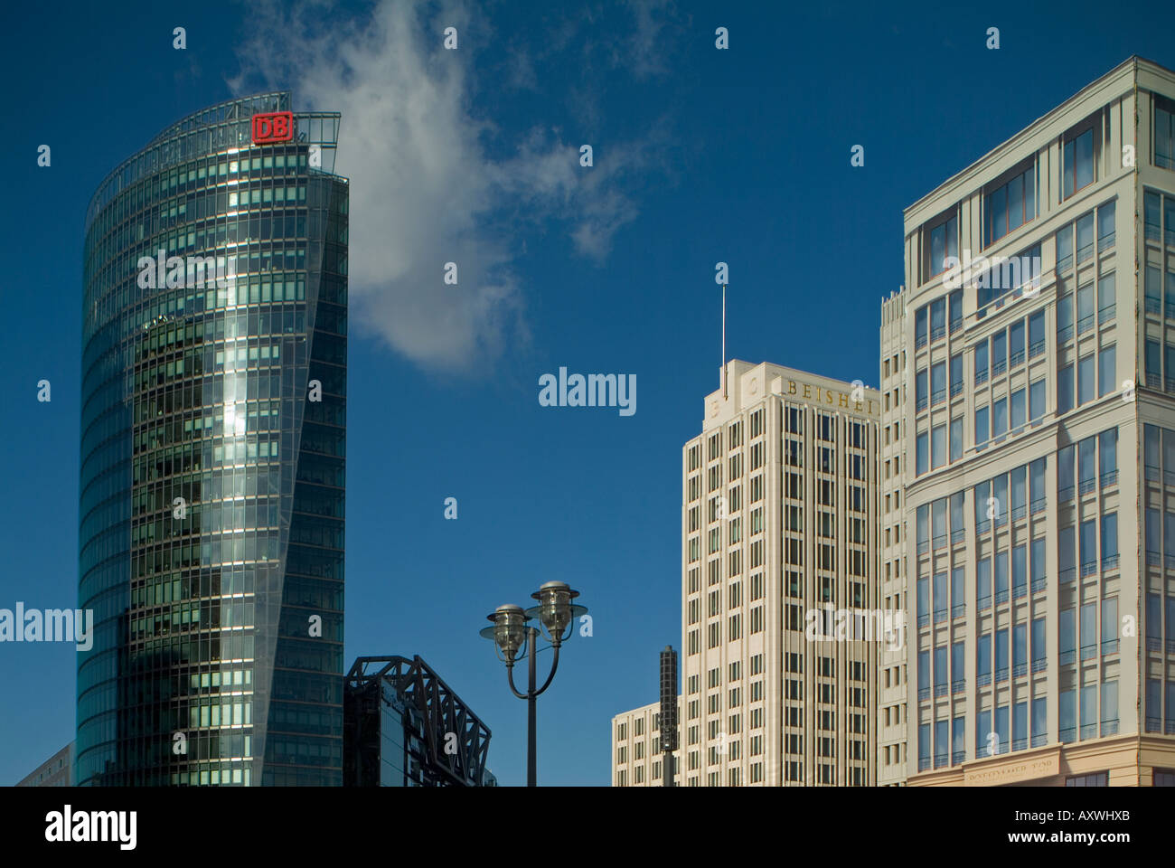 Berlin. Leipziger Platz with view onto Potsdamer Platz Stock Photo - Alamy