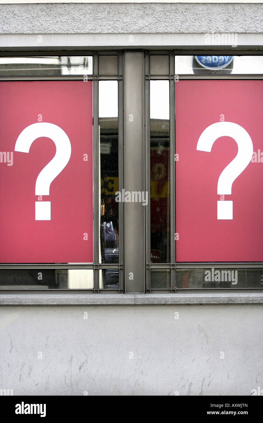 Two big question marks Stock Photo - Alamy