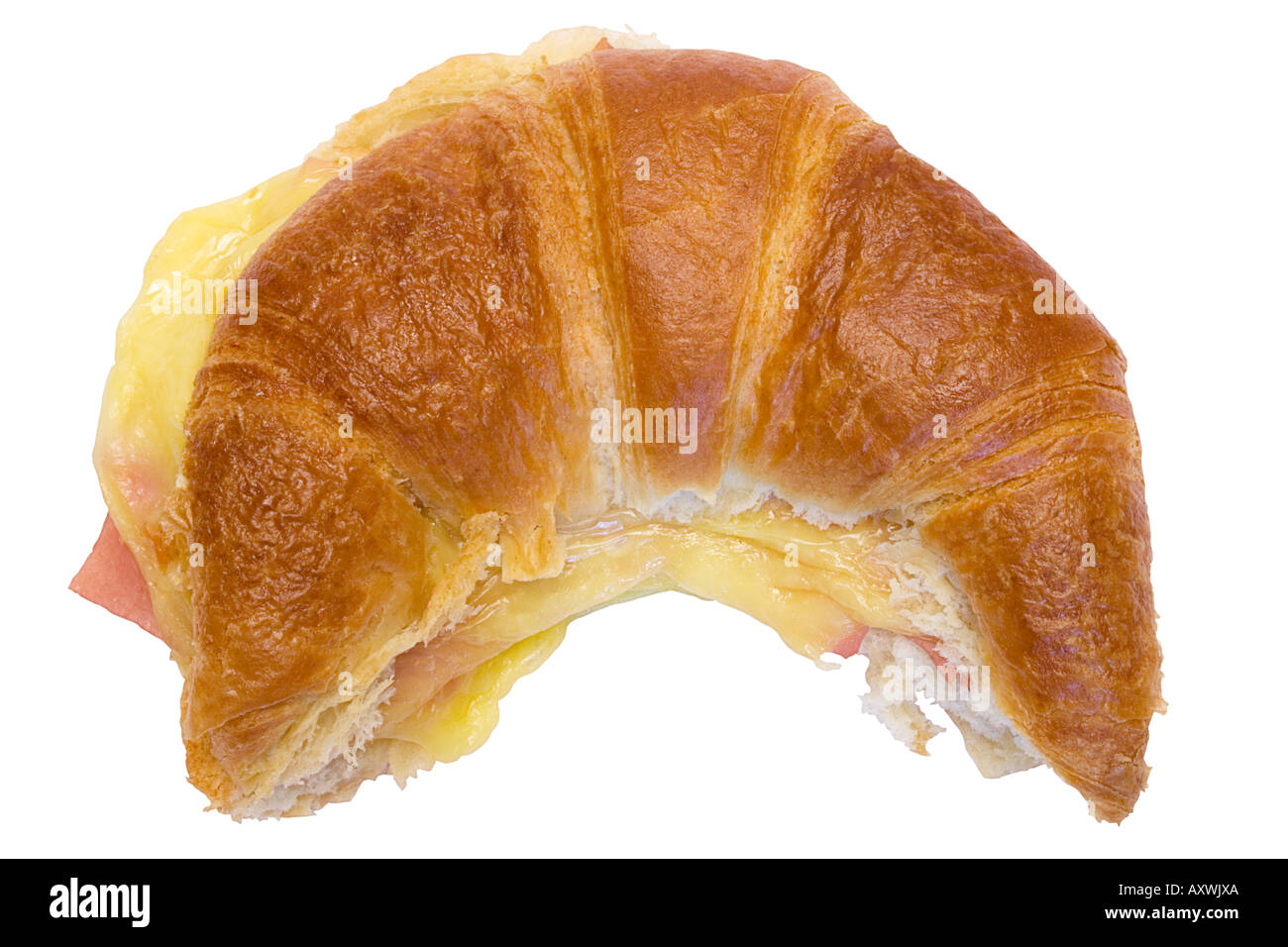 Ham and Cheese Croissant (Top View Stock Photo - Alamy