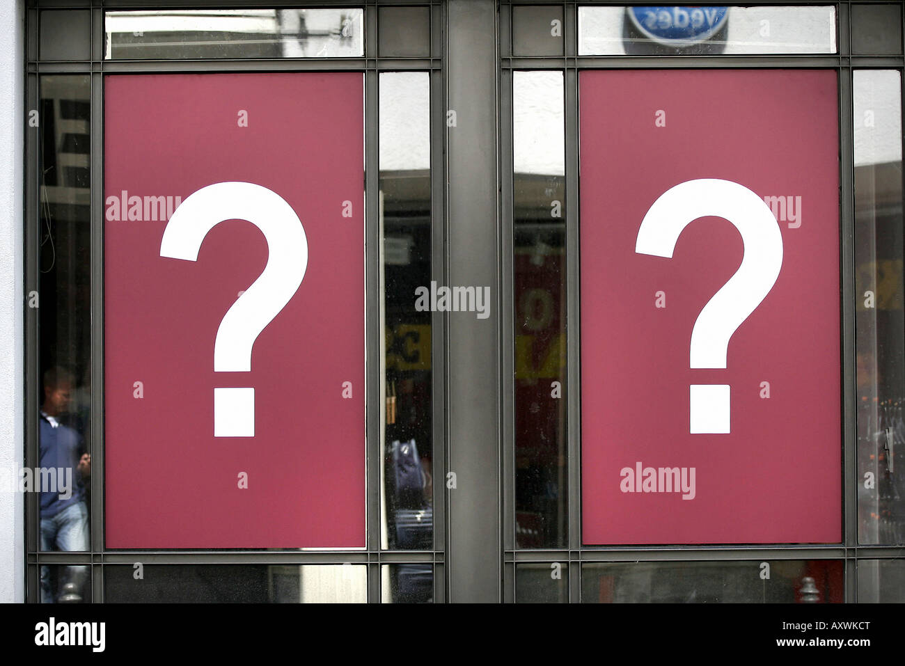Two big question marks Stock Photo - Alamy