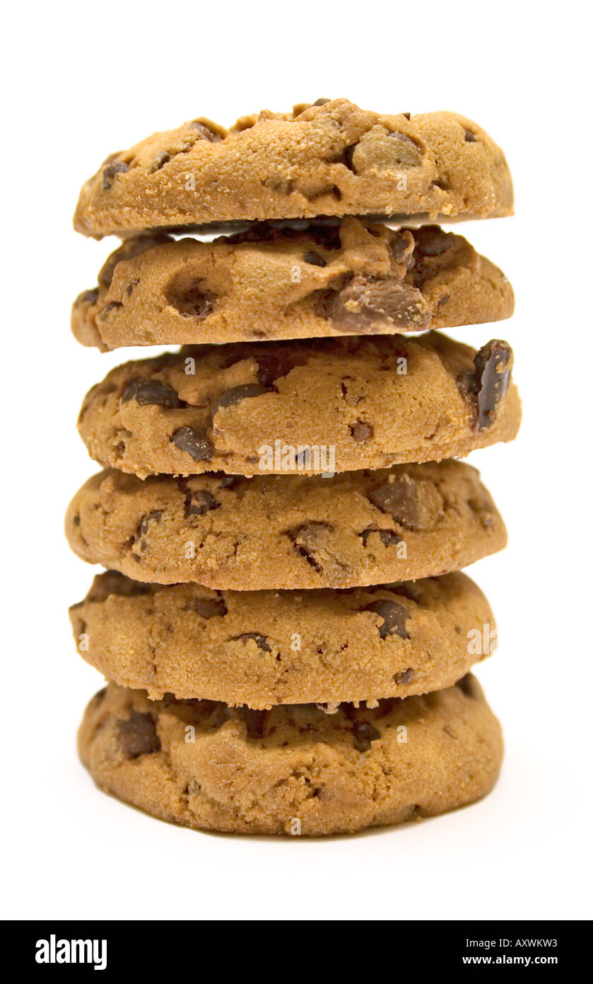 Stack of Chocolate Chip Cookies Stock Photo - Alamy