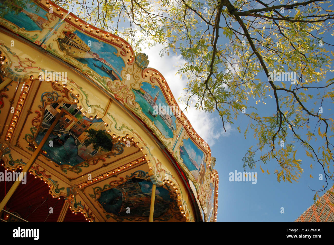 detail of nostalgic merry go round Stock Photo - Alamy