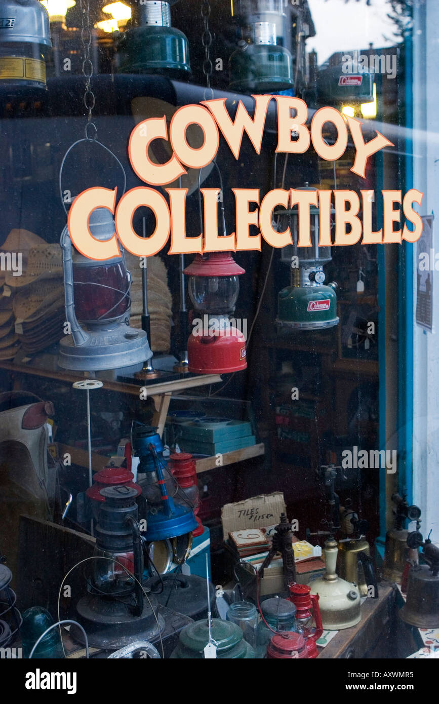 Cowboy collectibles shop in Manitou Springs Colorado USA September 2006 ...