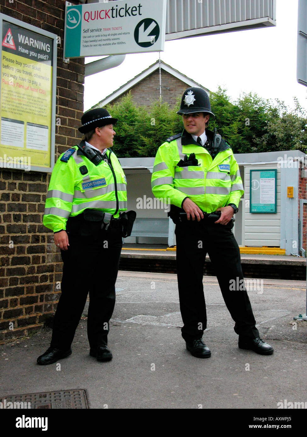 Community Support police officers on duty Stock Photo - Alamy