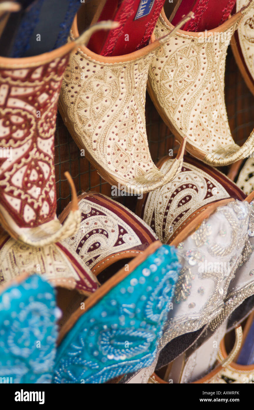 Curly toed slippers for sale in Bur Dubai Souk, Dubai, United Arab ...
