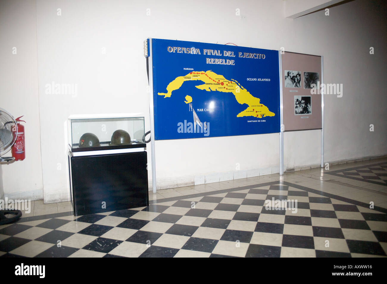 Interior of the Moncada Barracks museum in Santiago de Cuba .Site of an ...