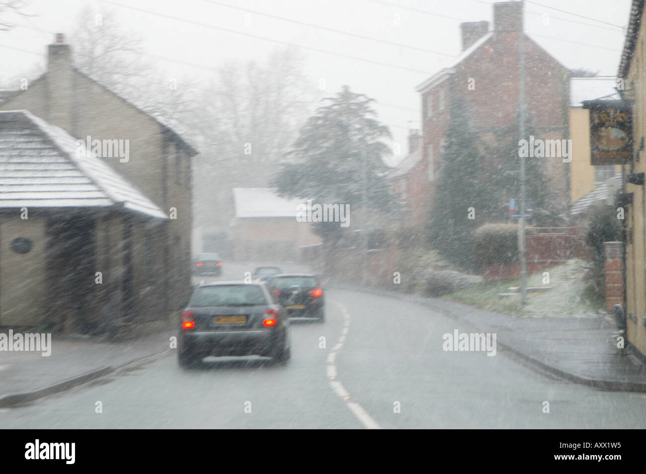 Driving through a village hi-res stock photography and images - Alamy