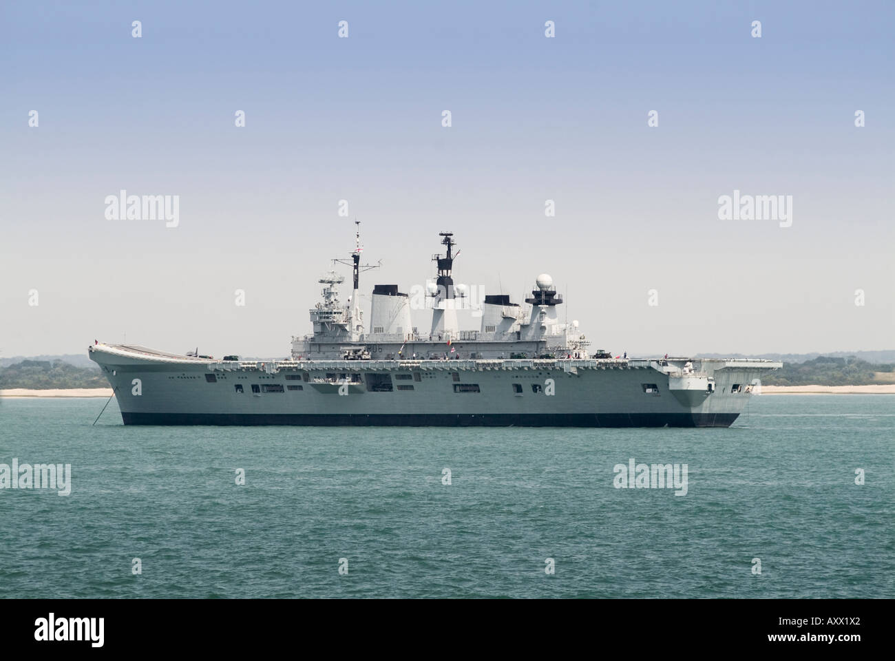 Aircraft carrier HMS Illustrious RO6 ship Stock Photo - Alamy