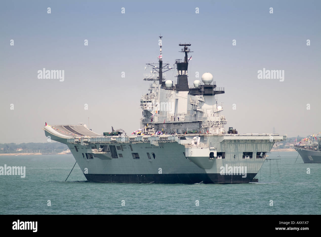 Aircraft carrier HMS Illustrious RO6 ship Stock Photo - Alamy