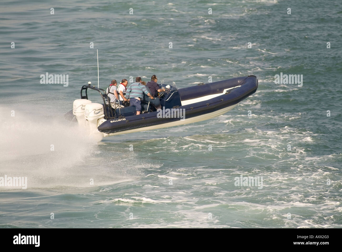 High speed action in a RIB boat Stock Photo - Alamy