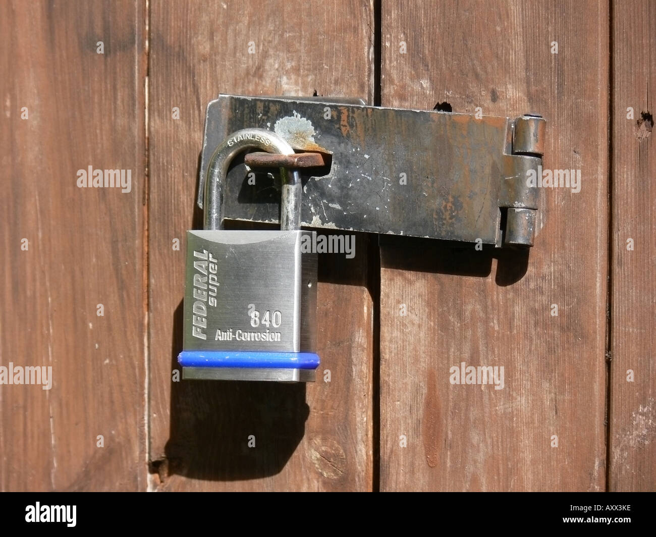 Secured padlock and hasp hi-res stock photography and images - Alamy
