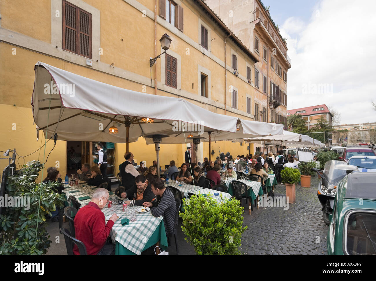 Typical restaurant in the Trastevere district, Rome, Italy Stock Photo ...