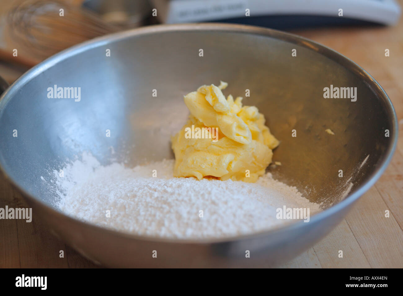 Baking with butter and flour Stock Photo - Alamy