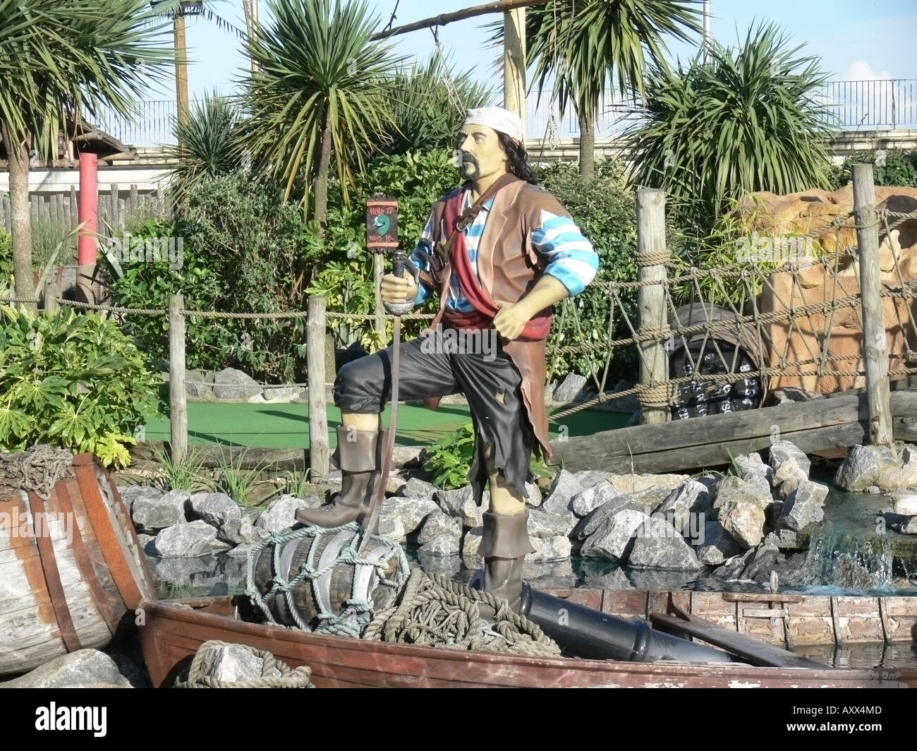 pirate with a barrel of rum Stock Photo - Alamy