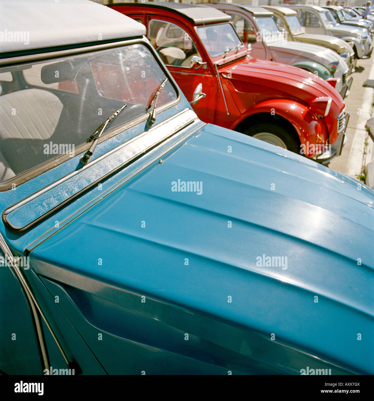 Renault 2 CV cars Stock Photo - Alamy