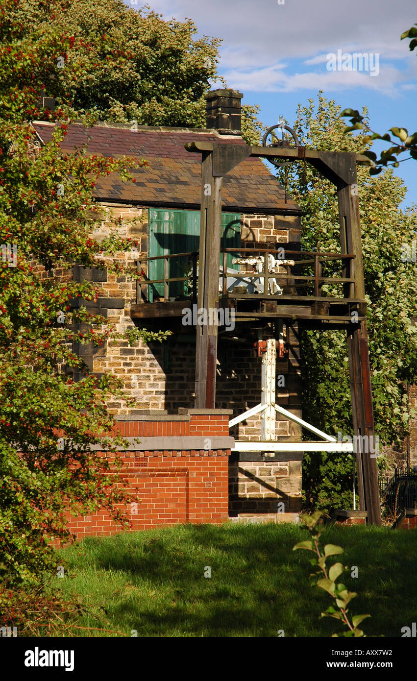 The historic Newcomen style engine and pump at Elsecar, Barnsley, South ...