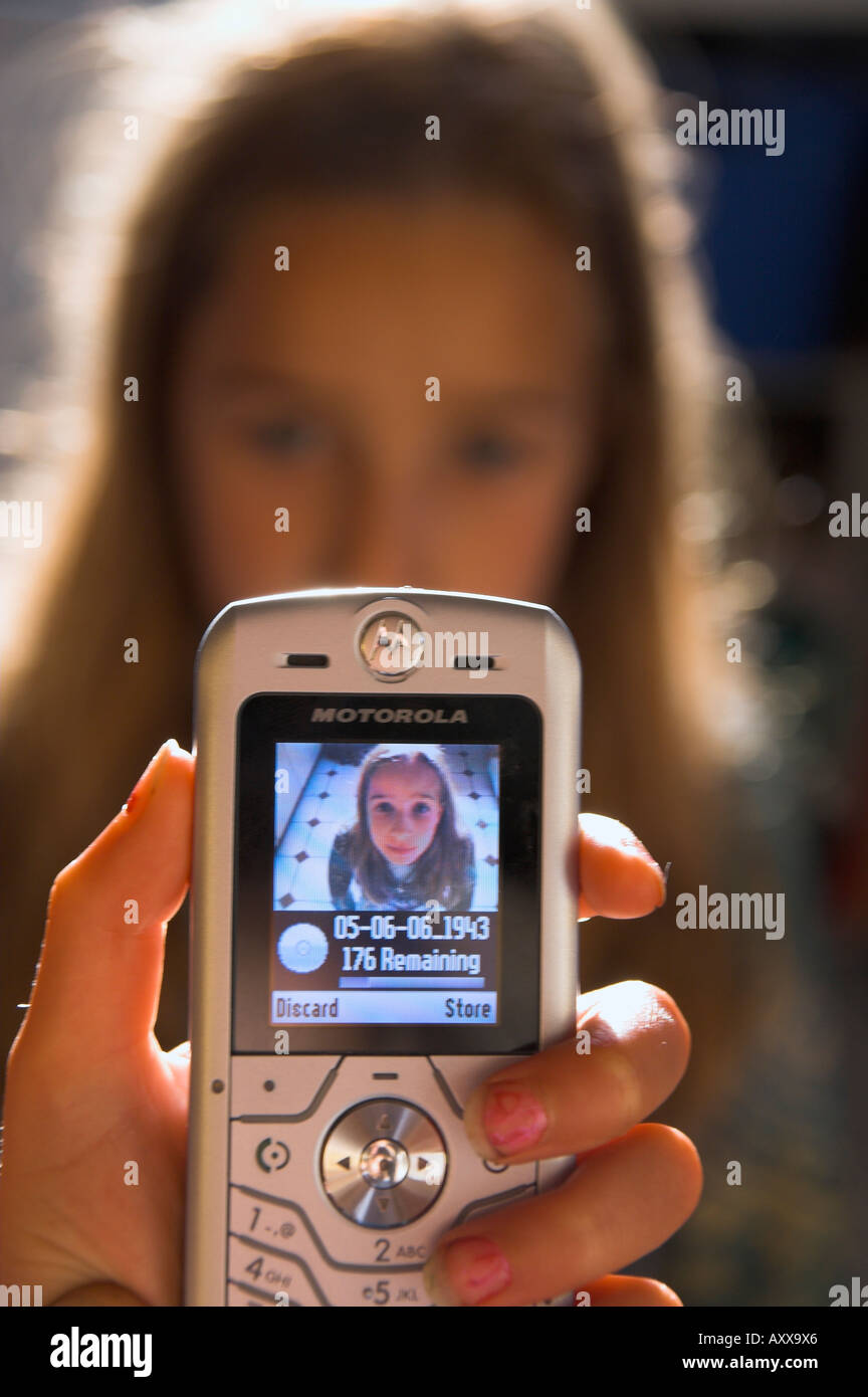 child taking photo with mobile phone camera Stock Photo - Alamy
