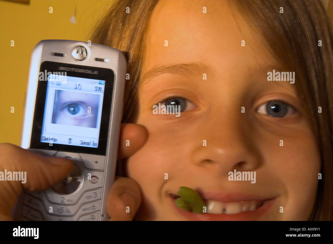 child taking photo with mobile phone camera Stock Photo - Alamy